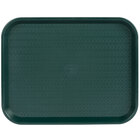 Choice 14" x 18" Green Plastic Fast Food Tray - 12/Pack