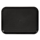 Choice 12" x 16" Black Plastic Fast Food Tray - 24/Case