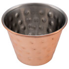 Choice 2.5 oz. Smooth Copper-Plated Stainless Steel Round Sauce Cup ...