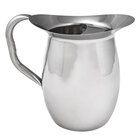 Acopa 96 oz. Smooth Stainless Steel Bell Pitcher with Ice Guard