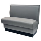 American Tables & Seating QAS-36-GUNMETAL 46" Gunmetal Plain Single ...