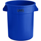 Lavex 20 Gallon Blue Round Commercial Trash Can / Ingredient Bin
