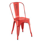 Lancaster Table & Seating Alloy Series Distressed Ruby Red Outdoor Cafe ...
