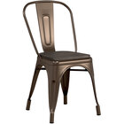 Lancaster Table & Seating Alloy Series Distressed Copper Indoor Cafe ...