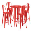 Lancaster Table & Seating Alloy Series 30" Round Ruby Red Bar Height ...