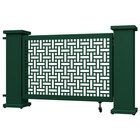 SelectSpace 62" x 10" x 34" Forest Green Square Weave Pattern Gate with ...
