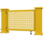 SelectSpace 62" x 10" x 34" Bright Yellow Square Weave Pattern Gate ...