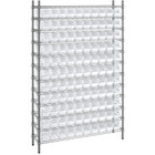 Regency 12" x 48" x 74" Wire Shelving Unit with 110 Clear Bins
