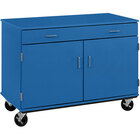 I.D. Systems 36" Tall Royal Blue Two Door Mobile Storage Cabinet with ...