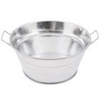 American Metalcraft MTUB63 6" x 3" Round Galvanized Metal Tub