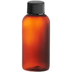 4 oz. PET Amber Boston Round Bottle with 24/410 White Continuous Thread ...