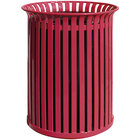 Wausau Tile MF3200 30 Gallon Flat Steel Round Trash Receptacle with ...
