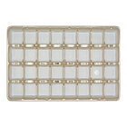 10 15/16" x 7 1/8" x 15/16" Brown 32-Cavity Candy Tray - 250/Case