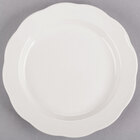 7 3/8" Ivory (American White) Scalloped Edge China Plate with Gold Band ...