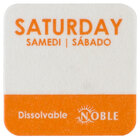 Noble Products Saturday 1" Dissolvable Day of the Week Label - 1000/Roll