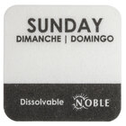 Noble Products Sunday 1" Dissolvable Day of the Week Label - 1000/Roll