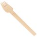 Eco-gecko No PFAS Added Heavy Weight Disposable Wooden Fork - 100/Pack