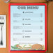 Choice 8 1/2" x 11" Menu Paper - Coffee Shop Themed Table Setting ...