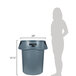 Rubbermaid Brute FG264360GRAY 44 Gallon Trash Can