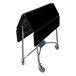 Lakeside 416B Mobile Square Top Fold-Up Room Service Table with Black ...