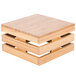 Cal-Mil 3332-7-60 Bamboo Square Crate Riser - 12" x 12" x 7"