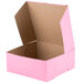 12" x 12" x 5" Pink Cake / Bakery Box - 100/Bundle