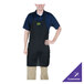 Chef Revival Black Polyester Customizable Bib Apron - 32" x 27"