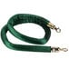 Aarco Green 6' Rope with Brass Ends for Crowd Control TR-87