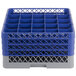 Noble Products 25-Compartment Gray Full-Size Glass Rack with 4 Blue ...