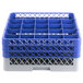 Noble Products 25-Compartment Gray Full-Size Glass Rack with 3 Blue ...