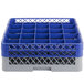 Noble Products 25-Compartment Gray Full-Size Glass Rack with 2 Blue ...