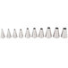 Ateco 810 10-Piece Stainless Steel Plain Piping Tip Decorating Set