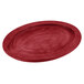 Lodge UOPB1 9" x 11 3/4" Oval Chili Pepper Red Wood Underliner