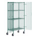 Regency NSF Mobile Green Wire Security Cage Kit - 18" x 36" x 69"
