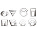 Ateco 4845 24-Piece Stainless Steel Geometric Shapes Cutter Set