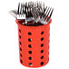 Steril-Sil RP-25-RED Red Perforated Plastic Flatware Cylinder