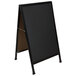 Aarco BA-1B 42" x 24" Black Aluminum A-Frame Sign Board with Black ...