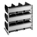 Carlisle 381109LG 18" x 12" x 19" Aluminum 3-Tier Packet Rack with 3.5 ...