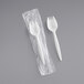 Choice Individually Wrapped Medium Weight Black Plastic Spork - 100/Pack