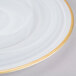 Charge It by Jay 13" Round White Alabaster Glass Charger Plate with ...