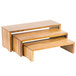 Tablecraft RACA300 Acacia Wood 3-Piece Cascade Riser Set