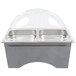 Sterno Silver Vein Stackable Chafer with Clear Dome Cover and 2 Half ...