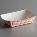 #250 2.5 lb. Red Check Paper Food Tray - 250/Pack