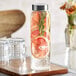 Libbey 33 oz. Glass Water Bottle with Metal Lid - 12/Case