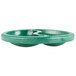 HS Inc. HS1070 Chile Doble 9 oz. Green Divided Plastic Bowl - 24/Case