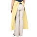Intedge Yellow Poly-Cotton Bistro Apron with 2 Pockets - 38"L x 33.5"W