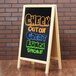 Choice A-Frame Marker Board Sidewalk Sign - Natural Oak Wood - 20" x 34"