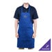 Chef Revival Royal Blue Poly-Cotton Customizable Bib Apron with 1 ...