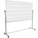 Luxor MB7248MM 72" x 48" Double-Sided Magnetic Music Whiteboard with ...