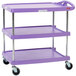 Metro myCart MY2030-34AP Purple Utility Cart with Three Shelves and ...